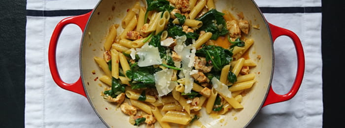The Chiappas' Chicken, Pancetta & Spinach Penne | Bertolli