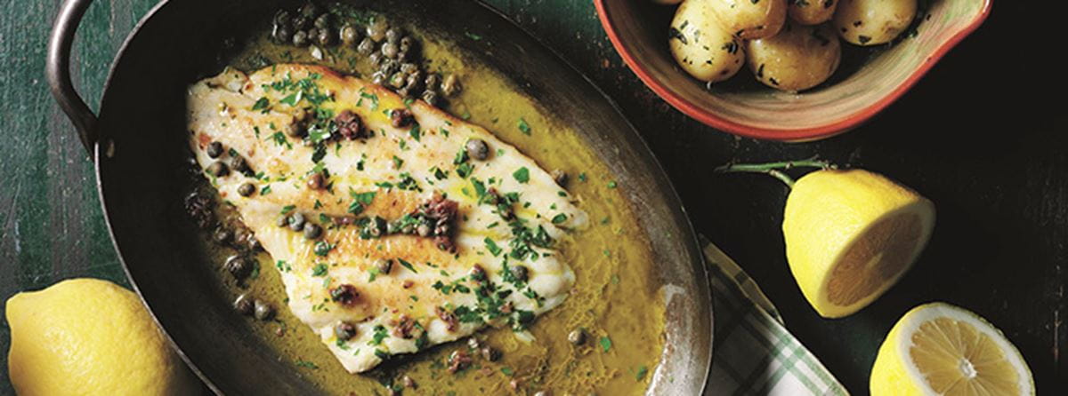 Italian Plaice Fillets Recipe with Baby Potatoes